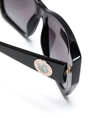 BVLGARI Square Frame Sunglasses - Black