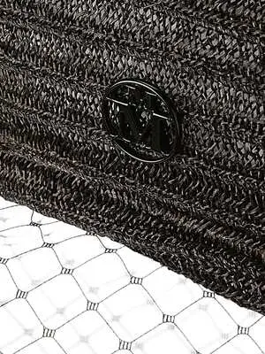MAISON MICHEL Bonnie Veil Beret - Brown