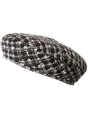 MAISON MICHEL Billy Tweed Beret - Black