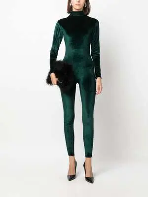 ATU BODY COUTURE Velvet High-neck Jumpsuit - Green
