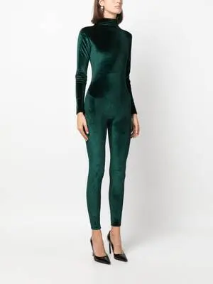 ATU BODY COUTURE Velvet High-neck Jumpsuit - Green