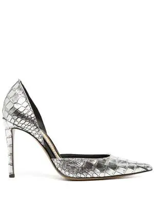 Alexandre Vauthier 90mm Crocodile-effect Leather Pumps