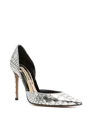 Alexandre Vauthier 90mm Crocodile-effect Leather Pumps