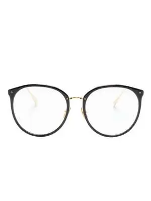 Linda Farrow Round-frame Eyeglasses - Black