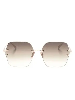 Linda Farrow Carina Oversize-frame Sunglasses - Brown