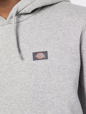 Dickies Logo-patch Long-sleeve Hoodie - Grey