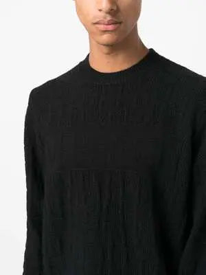 Versace Crocodile-pattern Cable-knit Jumper