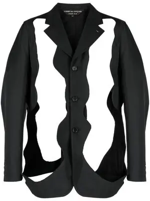 Comme Des Garçons Notched-lapels Cut-out Blazer