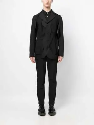 Comme Des Garçons Notched-lapels Cut-out Blazer