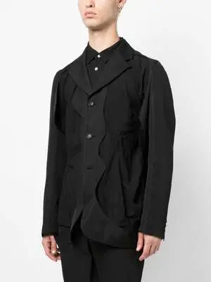 Comme Des Garçons Notched-lapels Cut-out Blazer
