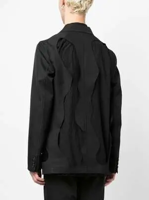 Comme Des Garçons Notched-lapels Cut-out Blazer