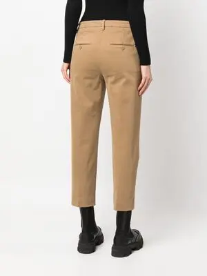 DONDUP Straight-leg Cropped Trousers - Brown