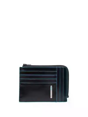 PIQUADRO B2 Revamp Zip Coin Wallet - Blue