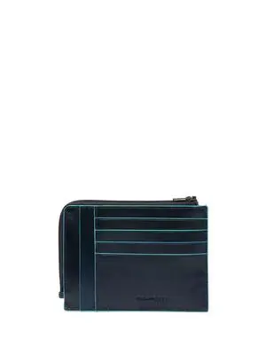 PIQUADRO B2 Revamp Zip Coin Wallet - Blue