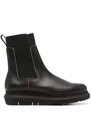 Sacai Round-toe Leather Chelsea Boots