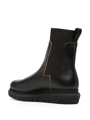 Sacai Round-toe Leather Chelsea Boots