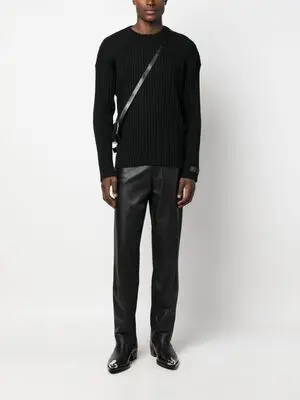 Versace Side-slit Ribbed Jumper