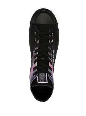 Versace High Top Graphic Print Lace-up Sneakers
