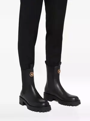 Versace Alia Leather Chelsea Boots