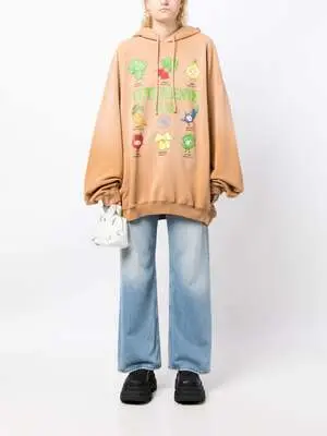 Vetements Vegan Logo Drawstring Hoodie