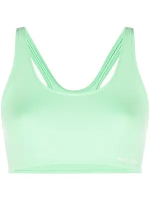 SPORTY & RICH Scoop-neck Sports Bra - Green