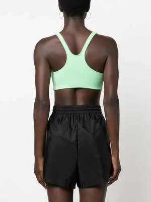 SPORTY & RICH Scoop-neck Sports Bra - Green