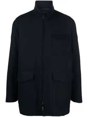 Giorgio Armani Zip-up Virgin Wool Coat