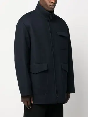 Giorgio Armani Zip-up Virgin Wool Coat