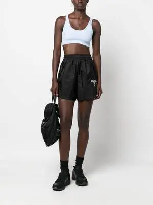 SPORTY & RICH Scoop-neck Sleeveless Sports Bra - Blue