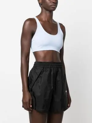 SPORTY & RICH Scoop-neck Sleeveless Sports Bra - Blue