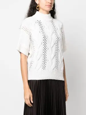 Peserico Open-knit Short-sleeve Jumper