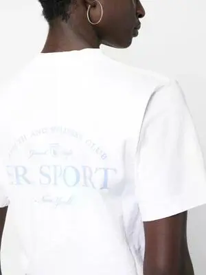 Sporty & Rich Cotton Logo-print T-shirt
