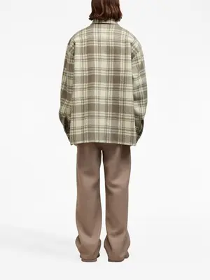 Ami Maxi Checked Overshirt - Neutrals