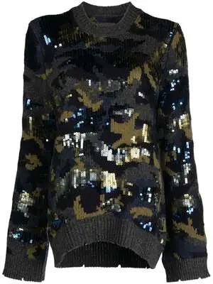 Zadig&Voltaire Sequin-embellished Merino Wool Jumper