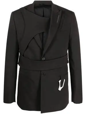 HELIOT EMIL Layered-effect Single-breasted Blazer
