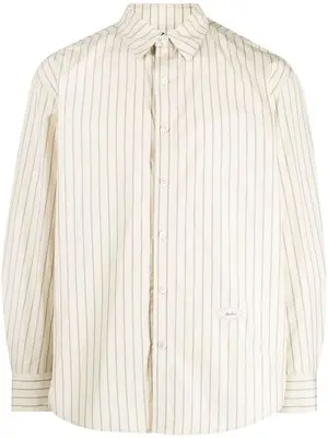 ADER ERROR Striped Cotton Shirt - Neutrals