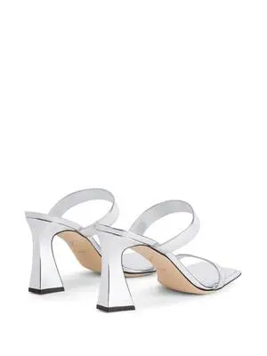 GIUSEPPE ZANOTTI Flaminia Double-strap Sandals - Silver