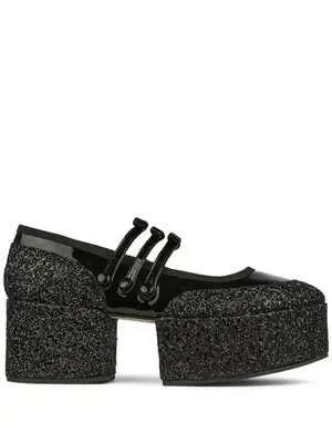 Noir Kei Ninomiya 70mm Glitter-embellished Platform Mary Janes