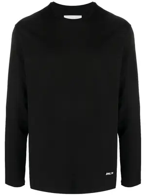 JIL SANDER Long-sleeved Cotton T-shirt - Black