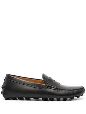 TOD'S Penny-slot Leather Loafers - Black