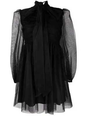 Zimmermann Pussy-bow Tulle Minidress