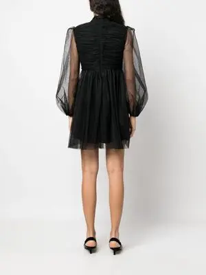 Zimmermann Pussy-bow Tulle Minidress