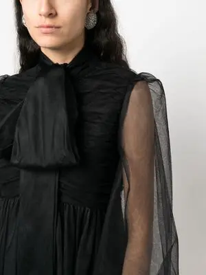 Zimmermann Pussy-bow Tulle Minidress