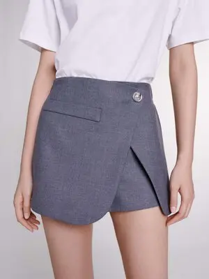 Maje Short Wraparound Skirt