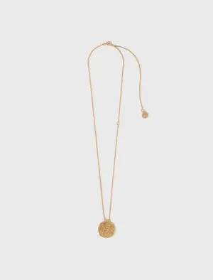 Maje Zodiac Medal Necklace - Leo