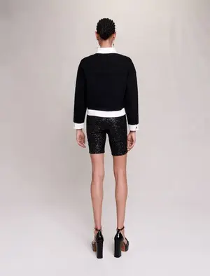 Maje Glittery Cycling Shorts