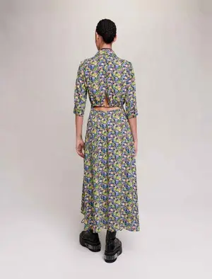 Maje Long Floral Dress