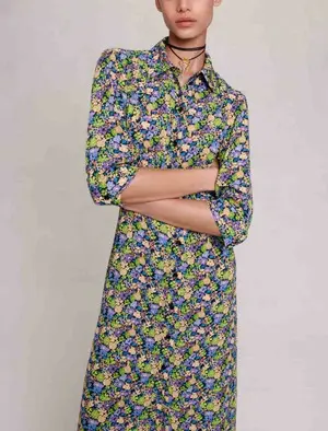Maje Long Floral Dress
