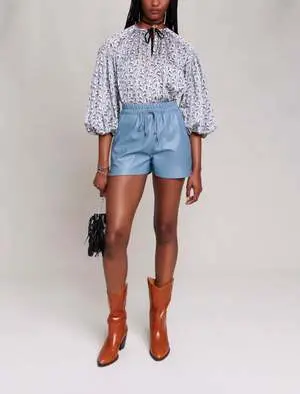 Maje Leather-look Shorts