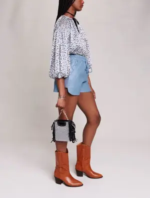 Maje Leather-look Shorts